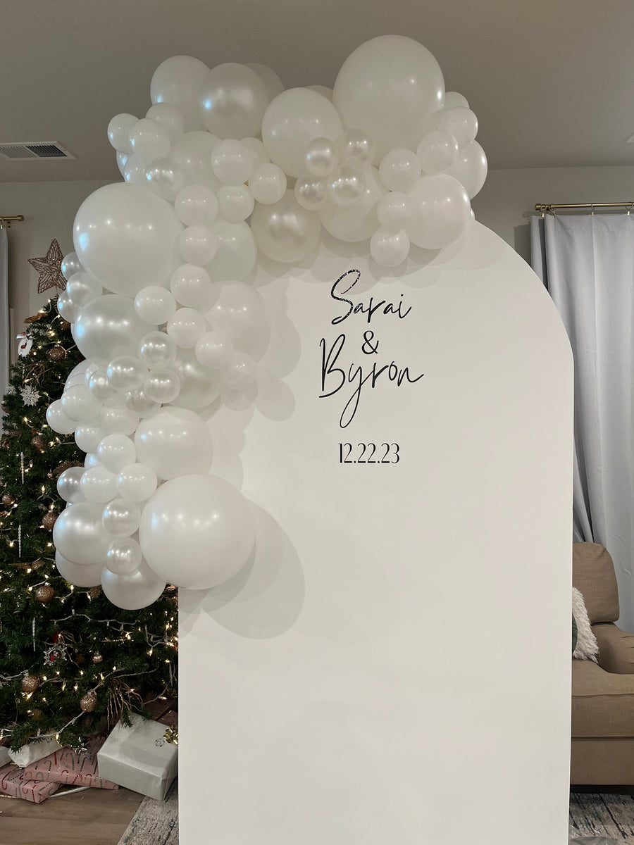 Arch Backdrop Rental with Balloon Garland Installation | Servicing ...